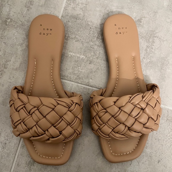 a new day | Shoes | A New Day Carissa Slide Sandals In Tan | Poshmark